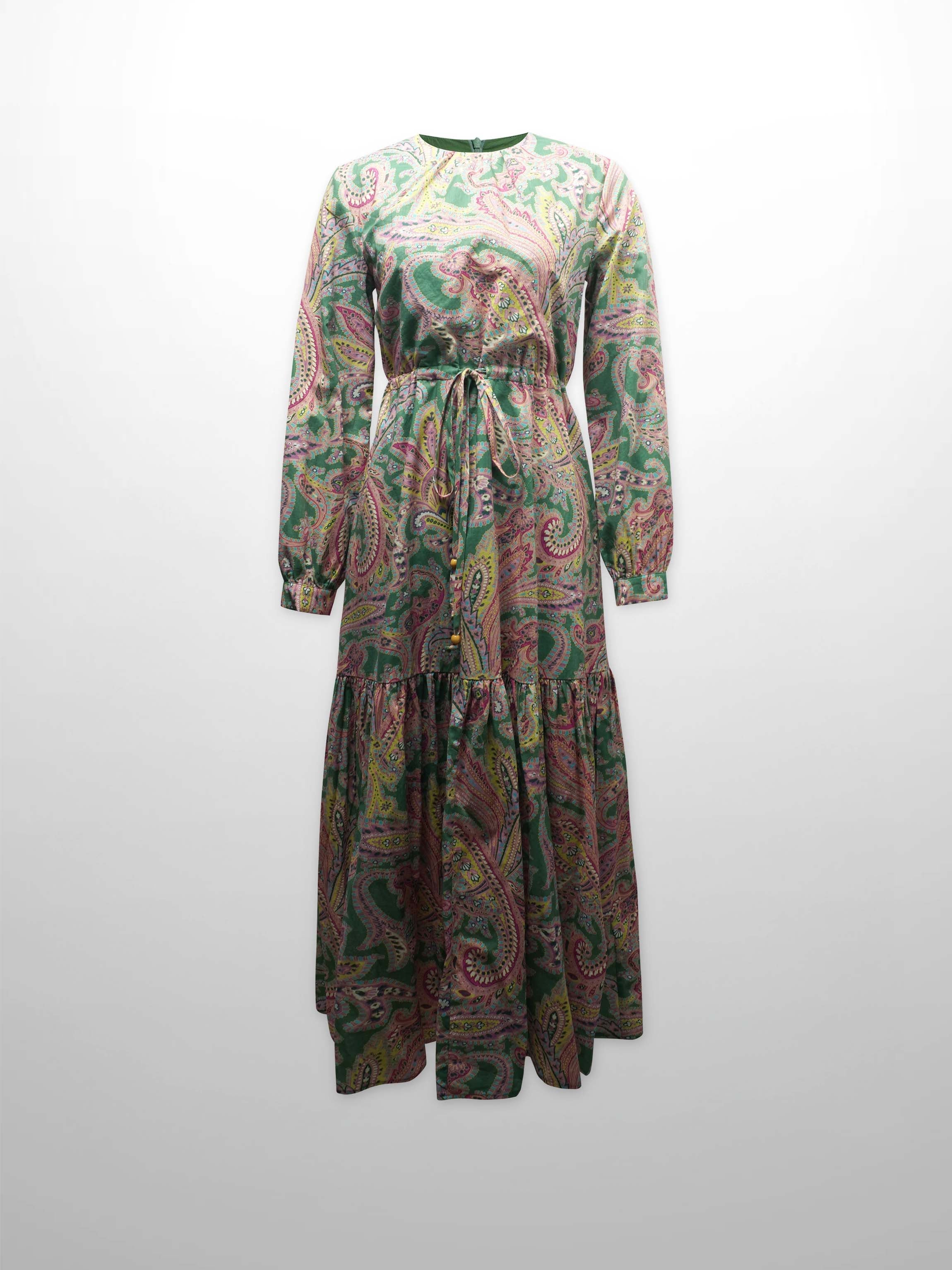 Drawstring Prairie Dress-Pink Paisley – Fame Off Central